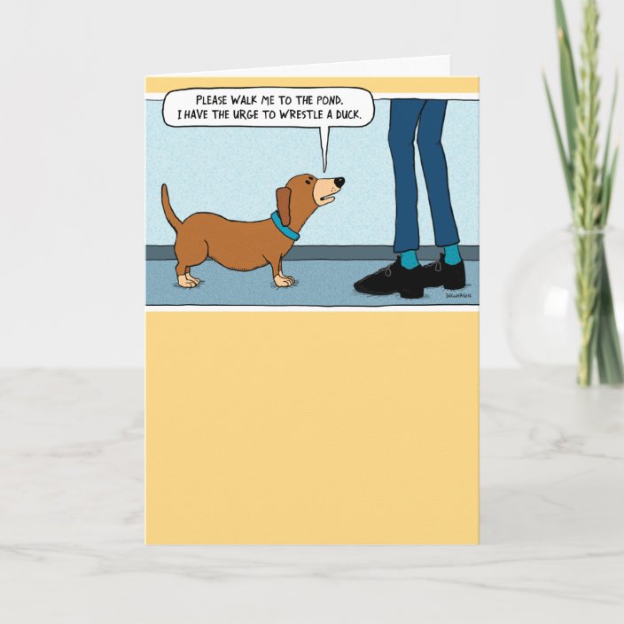Funny Wiener Dog Birthday Card | Zazzle.com