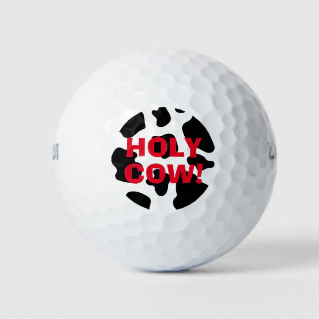 Funny Wilson golf ball with cow spots animal print | Zazzle
