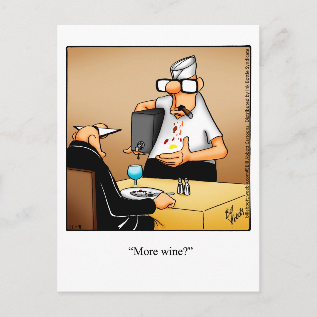 Funny Wine Humor Postcard "Spectickles" | Zazzle