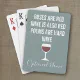 Funny Wine Poem - Wine is Red Poetry is Hard Poker Cards | Zazzle