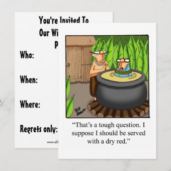 Funny Wine Tasting Party Invitations | Zazzle