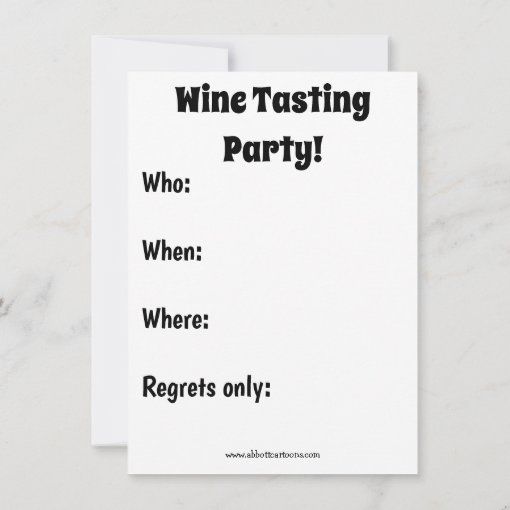 Funny Wine Tasting Party Invitations | Zazzle