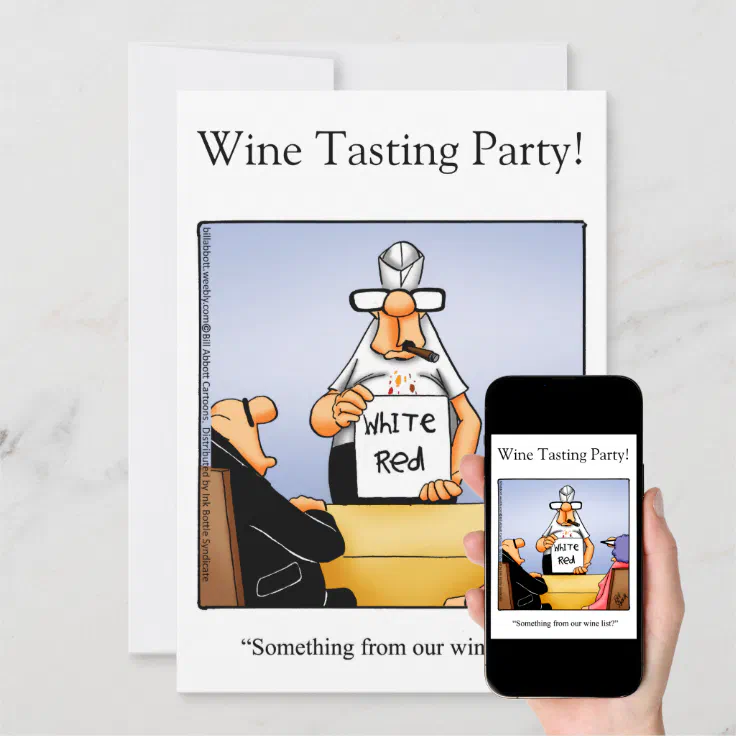 Funny Wine Tasting Party Invitations | Zazzle