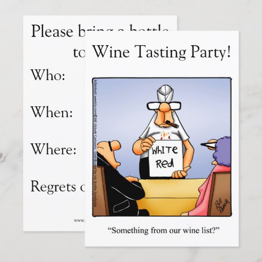 Funny Wine Tasting Party Invitations | Zazzle