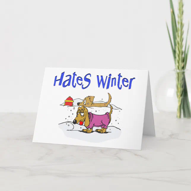Funny Winter Christmas Card | Zazzle