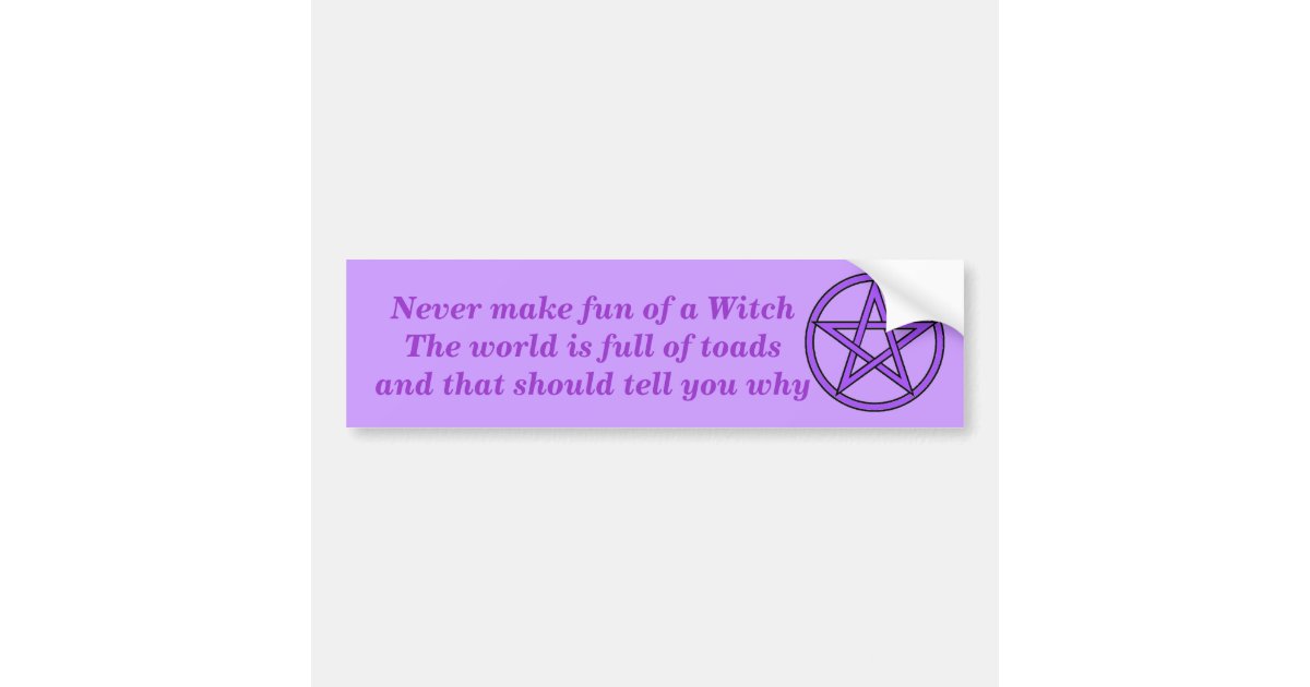 Funny Witch Bumper Sticker | Zazzle