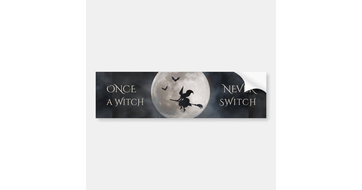 Funny Witch Halloween Bumper Sticker | Zazzle