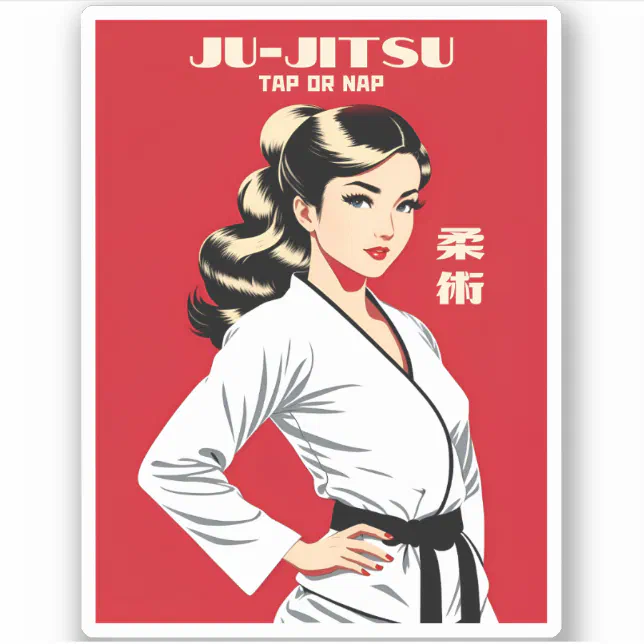 Funny Witty Ju-Jitsu BJJ MMA Martial Arts Humor Sticker | Zazzle