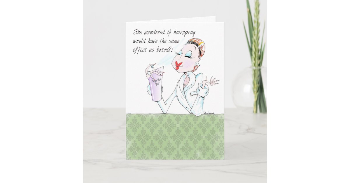 funny women birthday card - botox in a can | Zazzle funny women birthday card - botox in a can | Zazzle