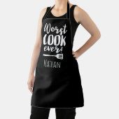 Funny Worst Cook Ever Chef and Cook Quote Apron | Zazzle