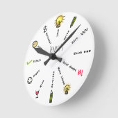 Funny writers block clock for budding writer | Zazzle