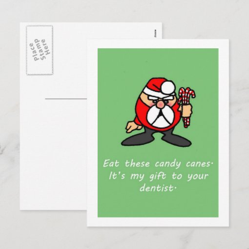 Funny X-mas Postcard Rude Santa | Zazzle