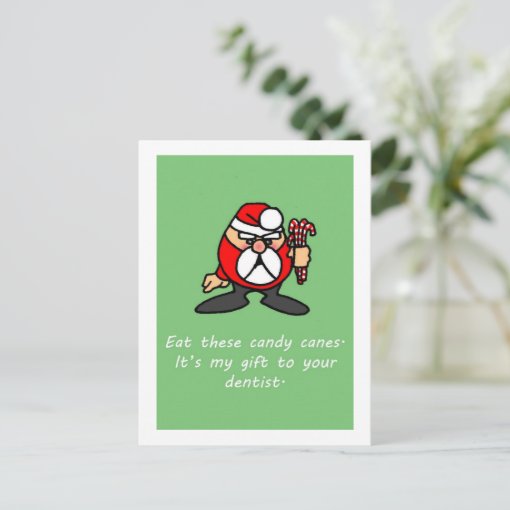 Funny X-mas Postcard Rude Santa | Zazzle