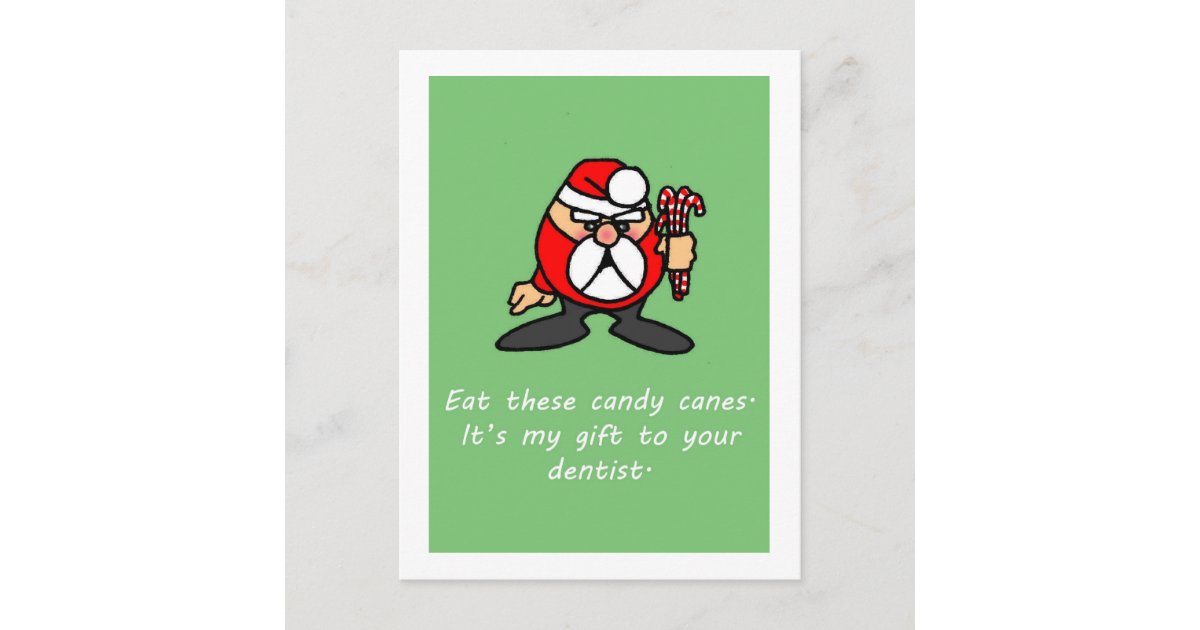 Funny X-mas Postcard Rude Santa | Zazzle