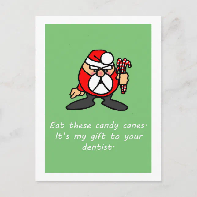 Funny X-mas Postcard Rude Santa | Zazzle