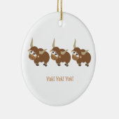 Funny Yak Yak Yak Pun Cute Cartoon Yaks Ceramic Ornament | Zazzle