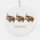 Funny Yak Yak Yak Pun Cute Cartoon Yaks Ceramic Ornament | Zazzle
