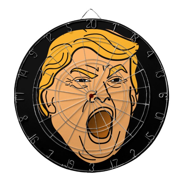 Funny Yelling Angry Donald Trump Face Dart Board | Zazzle