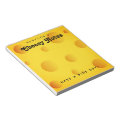 Funny yellow swiss cheese custom writing notepads | Zazzle