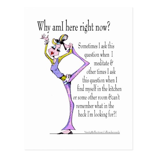 Funny yoga pose, yoga humor postcard | Zazzle.com