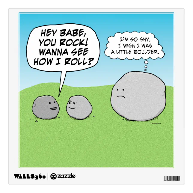 Funny You Rock Little Boulder Wall Decal | Zazzle