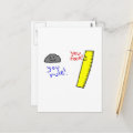 Funny "You Rock, You Rule" products Postcard | Zazzle