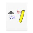 Funny "You Rock, You Rule" products Postcard | Zazzle