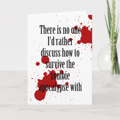 Funny zombie apocalypse greeting card | Zazzle