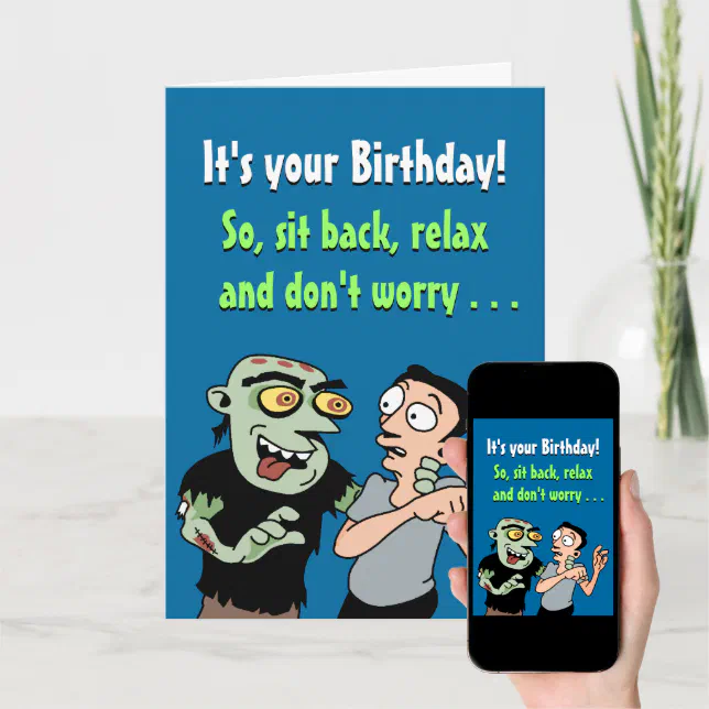 Funny Zombie Birthday Card | Zazzle