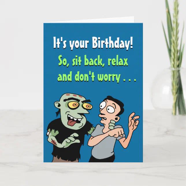 Funny Zombie Birthday Card | Zazzle