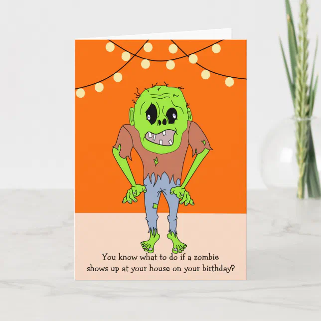 Funny Zombie Birthday Card for Anyone | Zazzle
