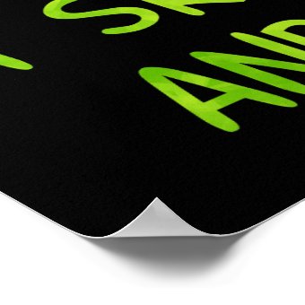 Funny Zombie Not a Zombie Green Poster | Zazzle