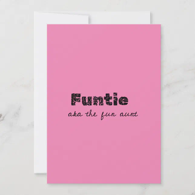 funtie aka the fun aunt invitation | Zazzle