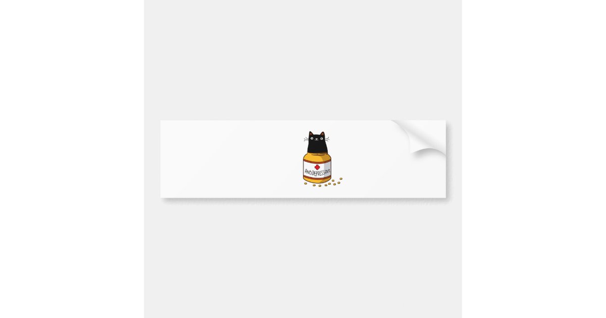 fur antidepressant bumper sticker | Zazzle