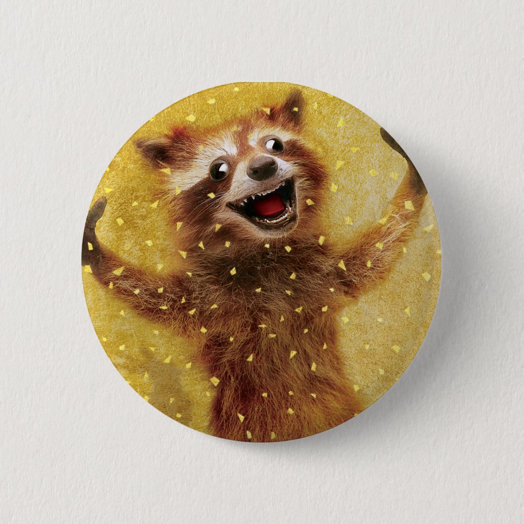 Furiously Happy button | Zazzle