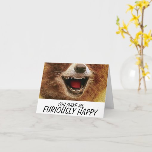 FURIOUSLY HAPPY card | Zazzle