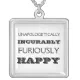 Furiously happy necklace | Zazzle