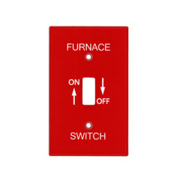 Furnace Emergency Switch Plate Safety Signage | Zazzle