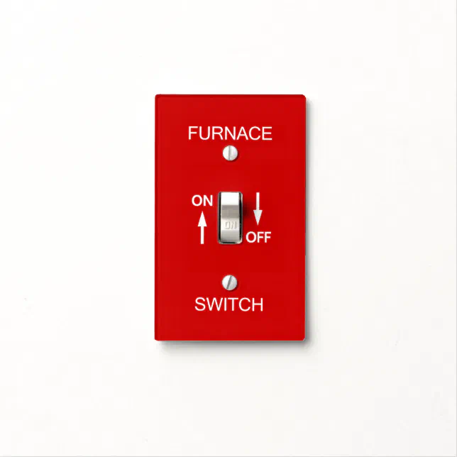 Furnace Emergency Switch Plate Safety Signage | Zazzle