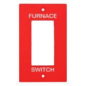 Furnace Emergency Switch Plate Safety Signage | Zazzle