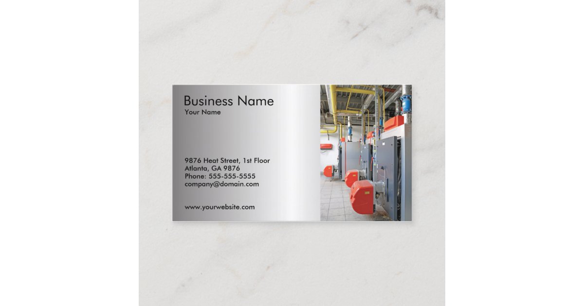Furnace Repair Company Business Card Template | Zazzle