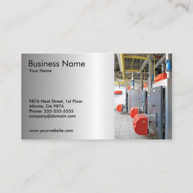 Furnace Repair Company Business Card Template | Zazzle