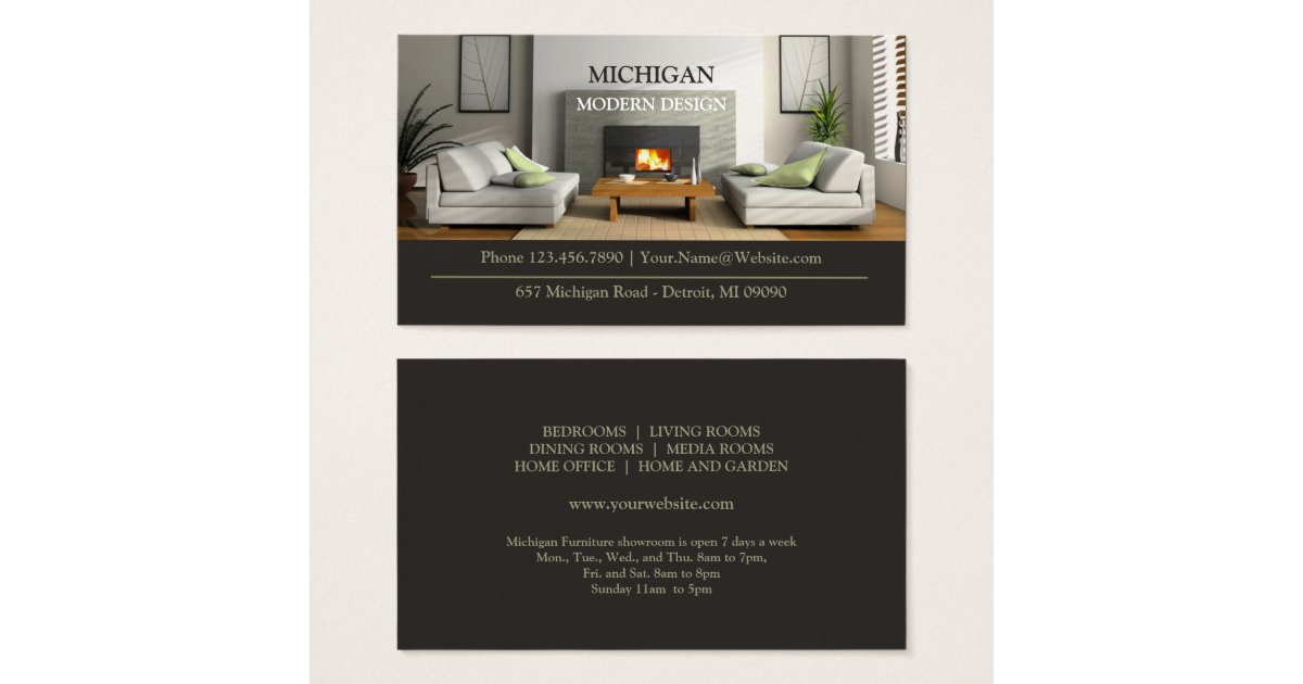 Furniture Store Business Card | Zazzle.com