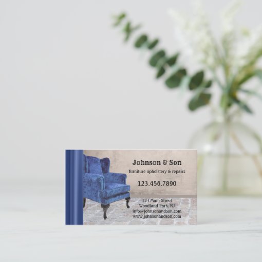 Furniture Upholstery Business Card | Zazzle