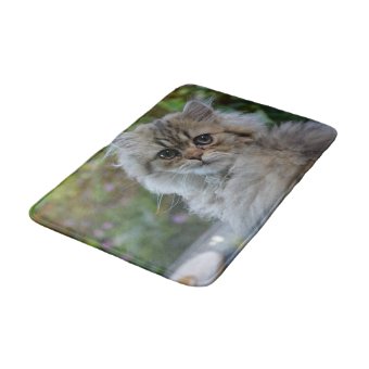 Furry Cat Bath Mat | Zazzle