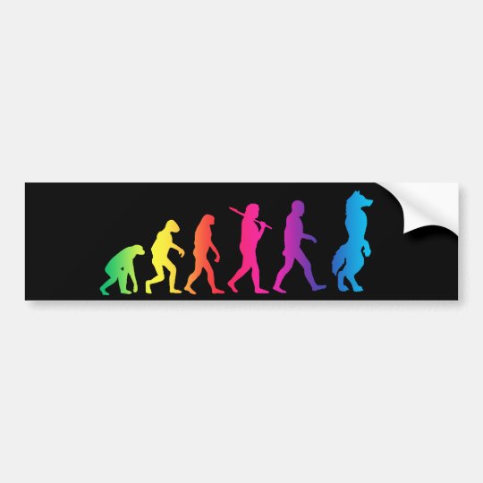 Furry evolution bumper sticker | Zazzle.com