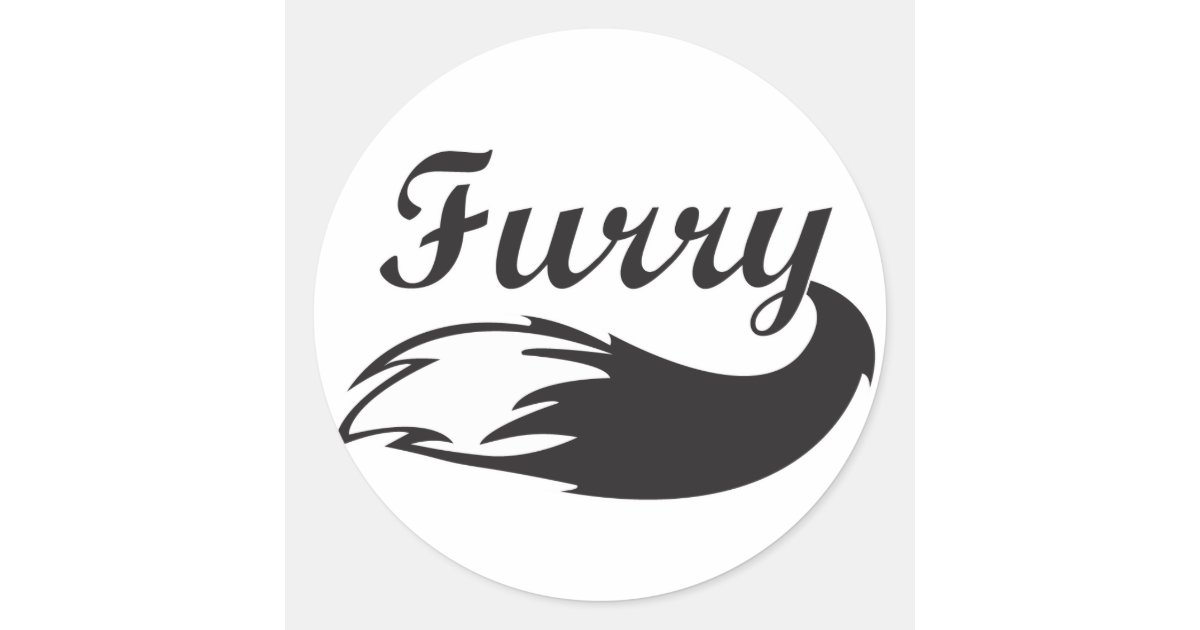 Furry Fandom Classic Round Sticker | Zazzle