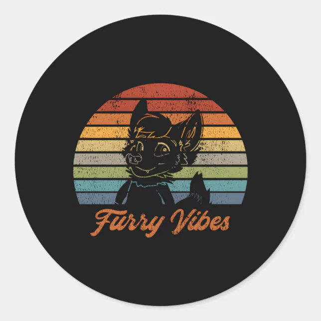 Furry Fandom Furry S Owo Fursuit Classic Round Sticker | Zazzle