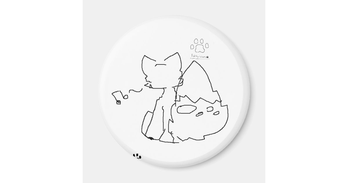 furry fox and furry island mark magnet | Zazzle