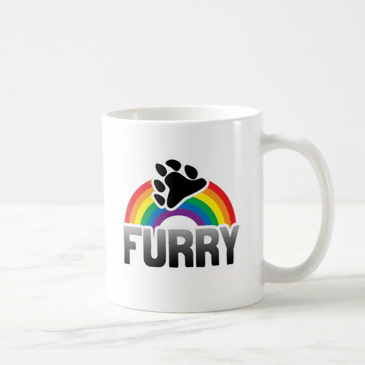 FURRY RAINBOW COFFEE MUG | Zazzle